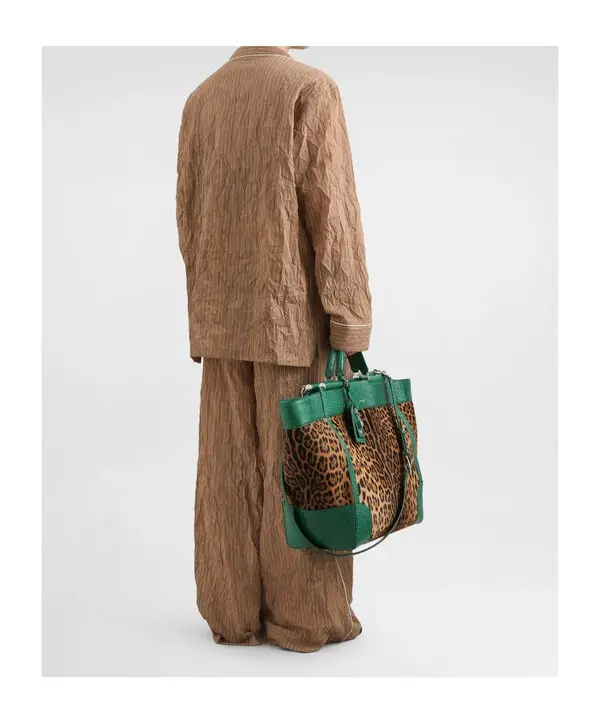Dolce & Gabbana Pinstriped Wrinkled Effect Trousers - Brown