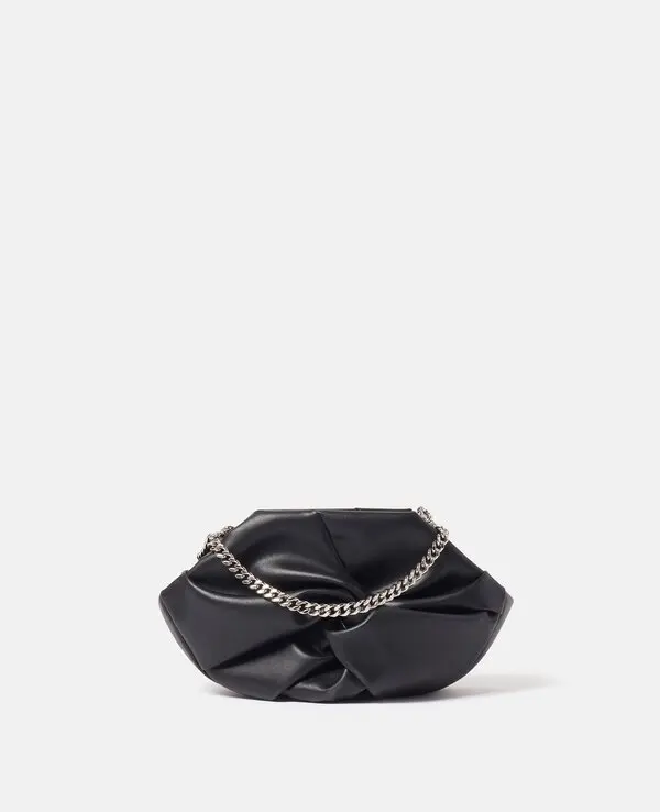 Stella McCartney Twist Detailed Shoulder Bag - Black