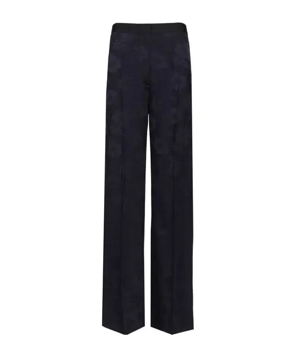FORTE_FORTE Bouquet Jacquard Straight Pants - Blue
