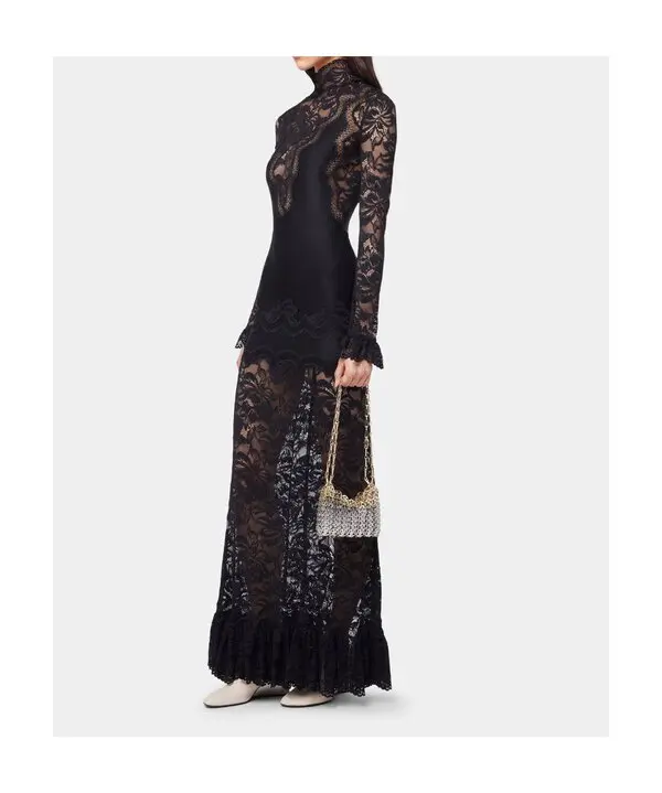 pretty woman black lace cocktail dress Off Shoulder Lace Mini Black Cocktail Dress – HAREM's Brides main image 1