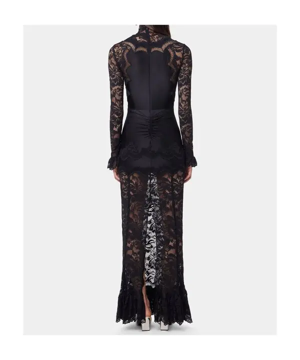 knee length lace wedding dresses Sheath Small Round Collar Knee Length Long Sleeve Tulle Applique Lace Wedding Dress