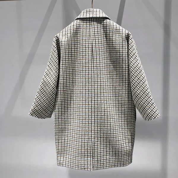 Burberry Houndstooth Check Logo Panel Coat