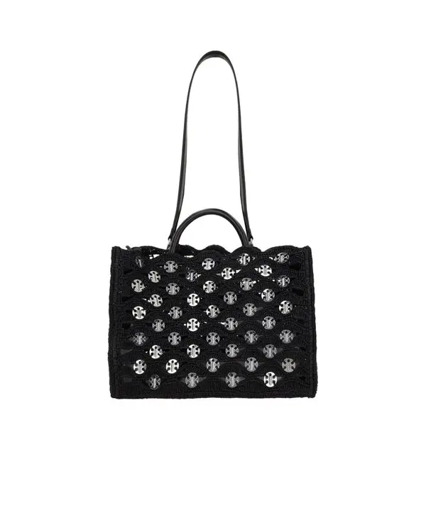 Rabanne Disc Detailed Woven Tote Bag
