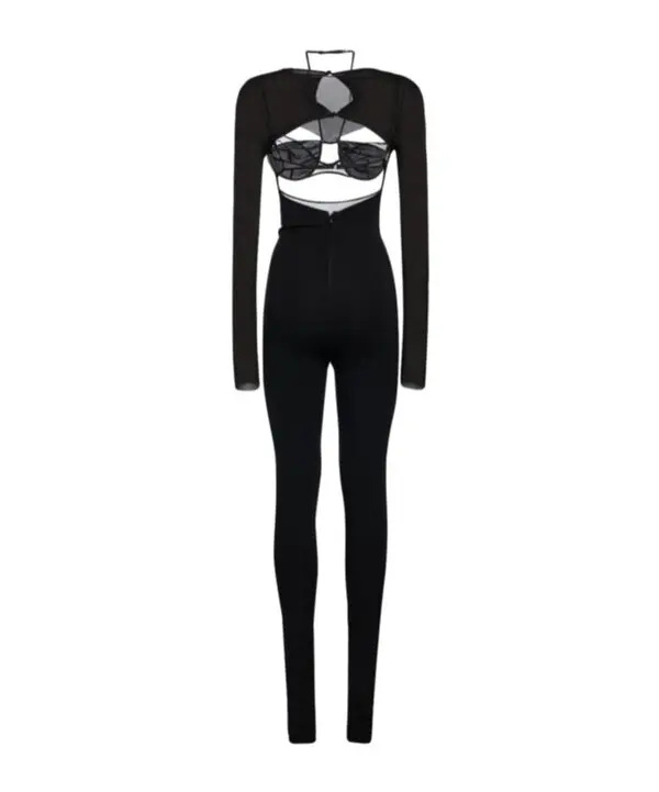 NENSI DOJAKA Tulle Cutout Jumpsuit