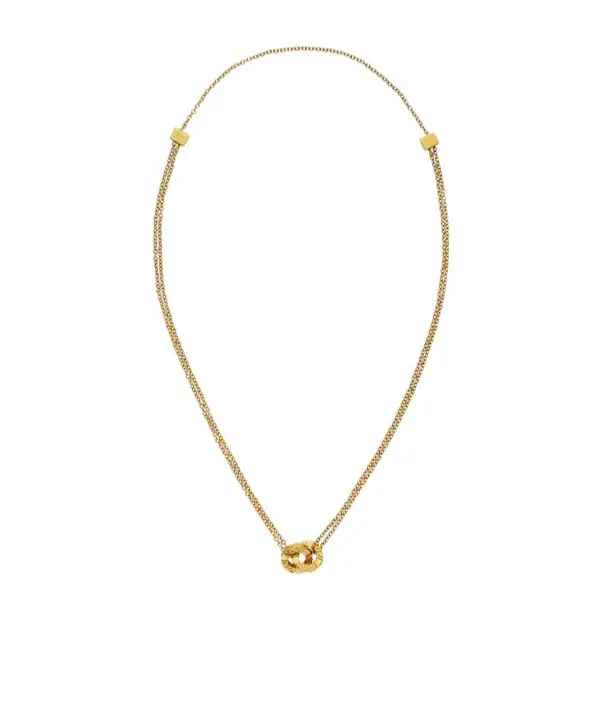 Versace Greca Double-chain Necklace - Light Gold
