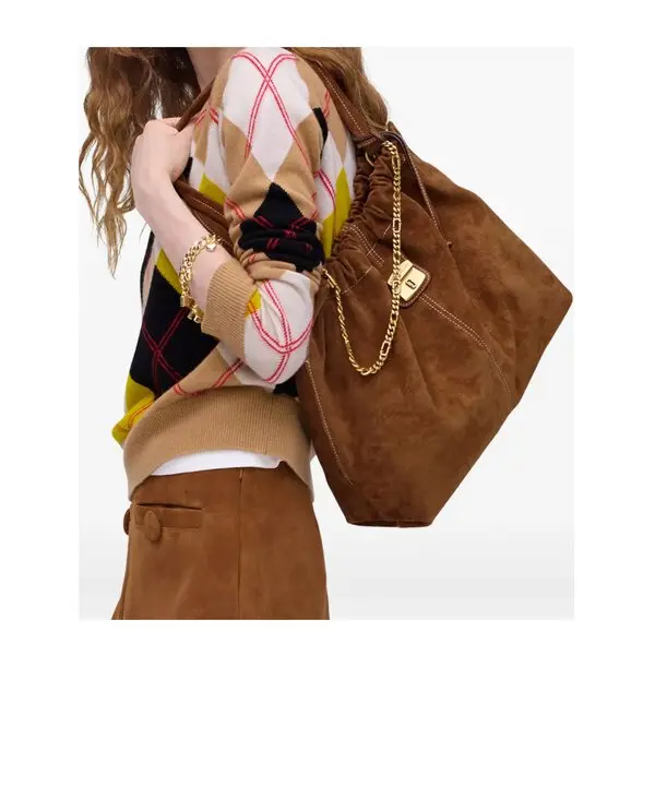 Marc Jacobs Suede Cristina Tote Bag - Brown