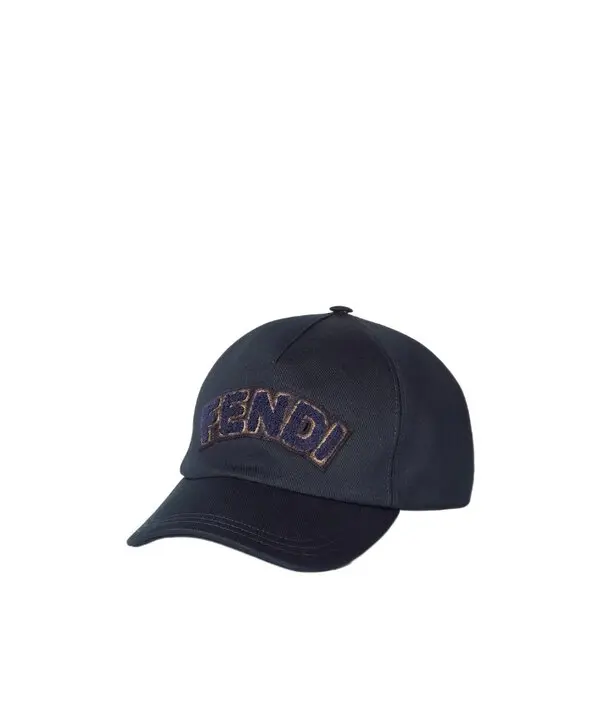 Fendi Cotton Baseball Cap - Blue