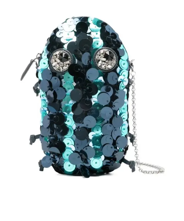 ANYA HINDMARCH Sequined Shoulder Bag - Blue