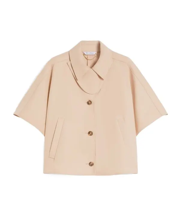 Max Mara Paggio Cape Coat - Albino