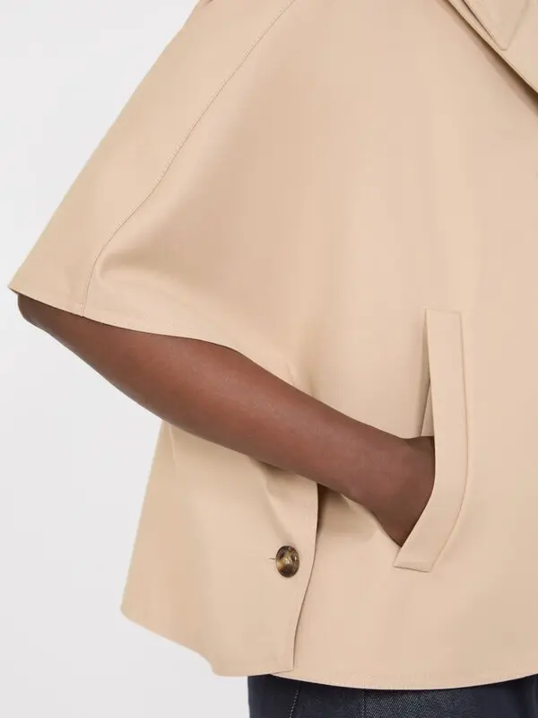 Max Mara Paggio Cape Coat - Albino