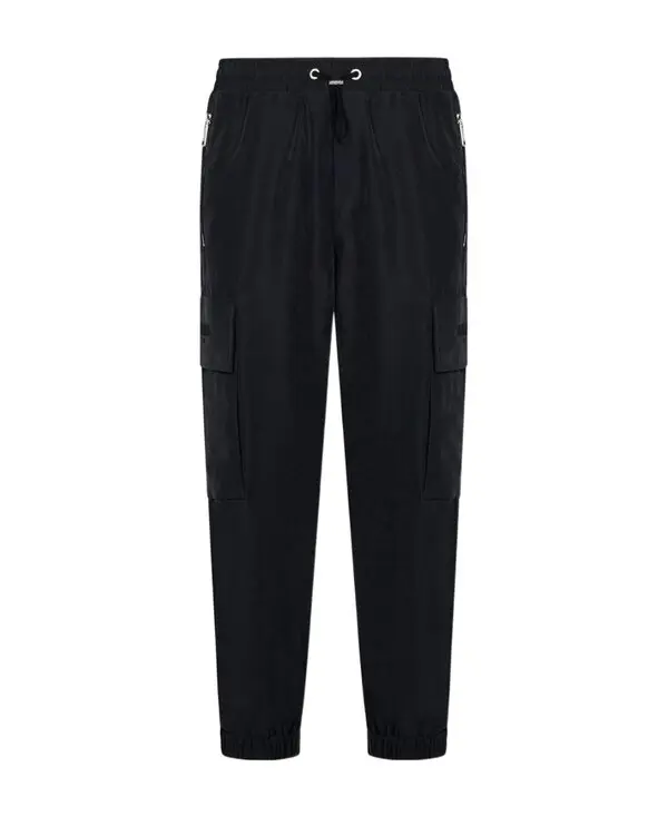 Balmain Logo Detailed Drawstring Cargo Trousers - Black