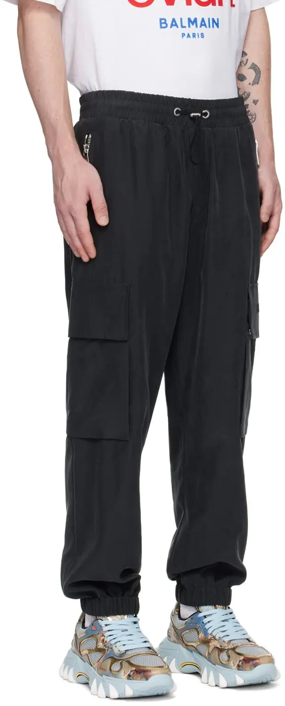 Balmain Logo Detailed Drawstring Cargo Trousers