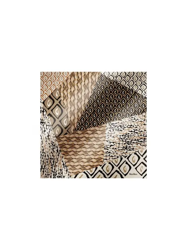 Max Mara Patchwork-print Scarf - Beige