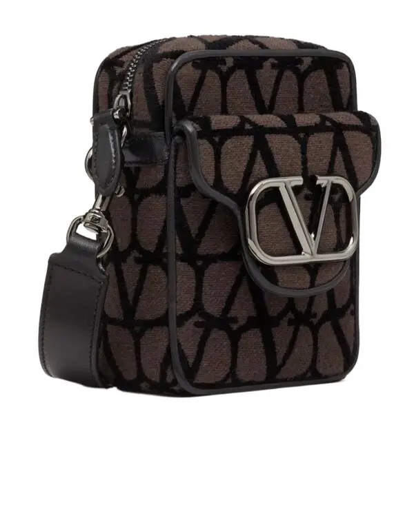Valentino Garavani Locò Toile Iconographe Zip-up Mini Shoulder Bag