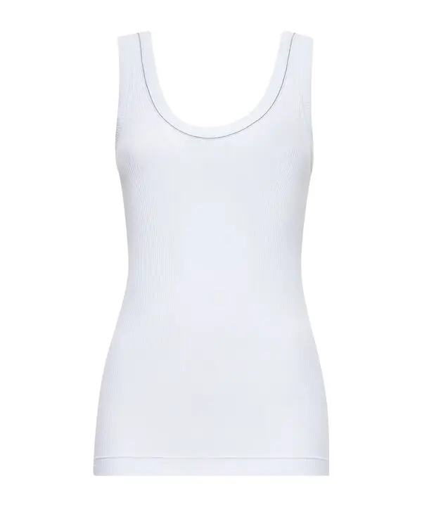 Brunello Cucinelli Ribbed Scoop Neck Tank Top - No