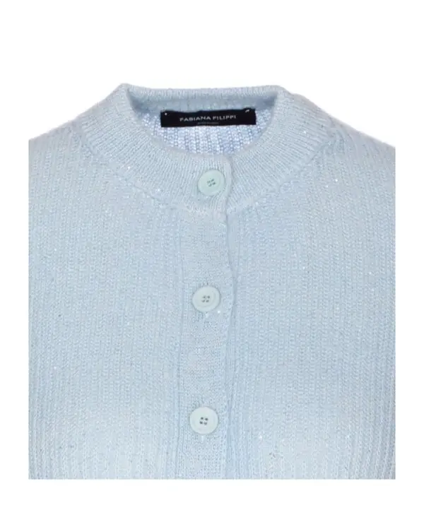 Fabiana Filippi Sequin Cardigan With Button Closure