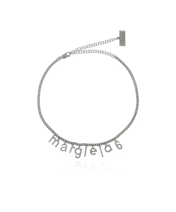 MAISON MARGIELA Logo Lettering Necklace - Silver