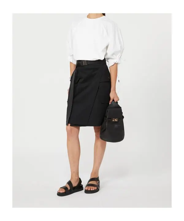 Max Mara Crewneck T-shirt With Ruffled Sleeves