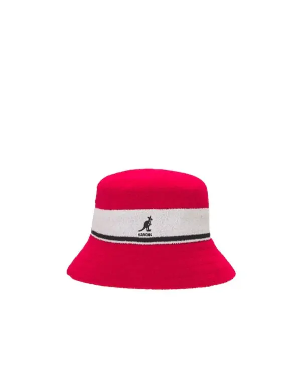 KANGOL Big Striped Bucket Hat - Red