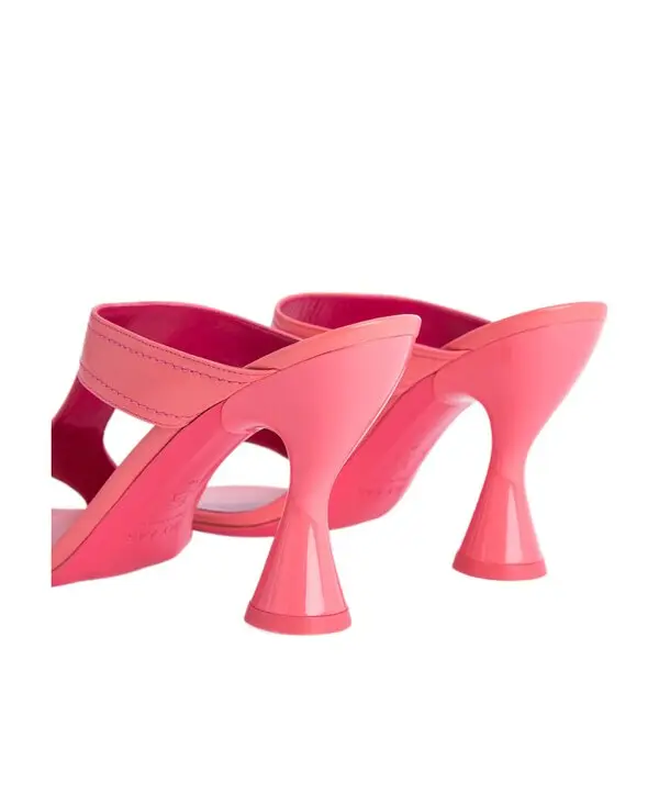 By Far Cut-out Heeled Slip-on Sandals - Pink