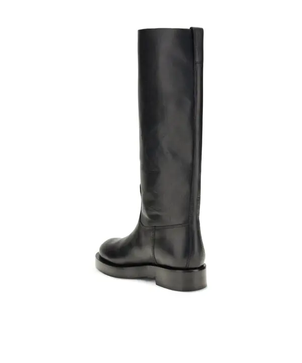 Paris Texas Nappa Leather Flat Boots - Black