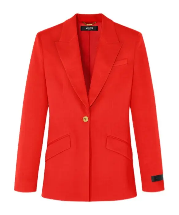 Versace Single-breasted Tailored Blazer - Red