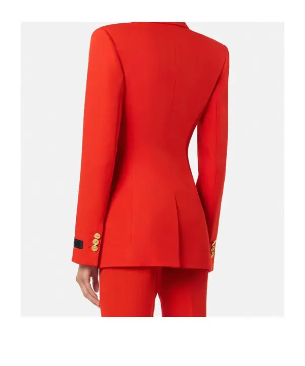 Versace Single-breasted Tailored Blazer - Red