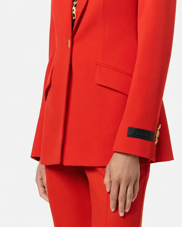 Versace Single-breasted Tailored Blazer - Red