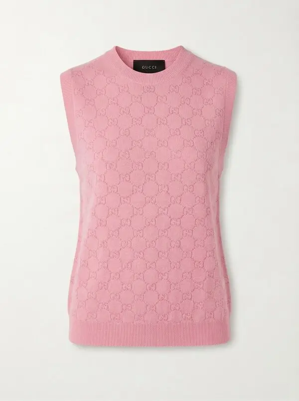 Gucci Gg Fine Fabric Jacquard Vest