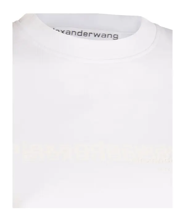 Alexander Wang Shrunken Logo T-shirt - White