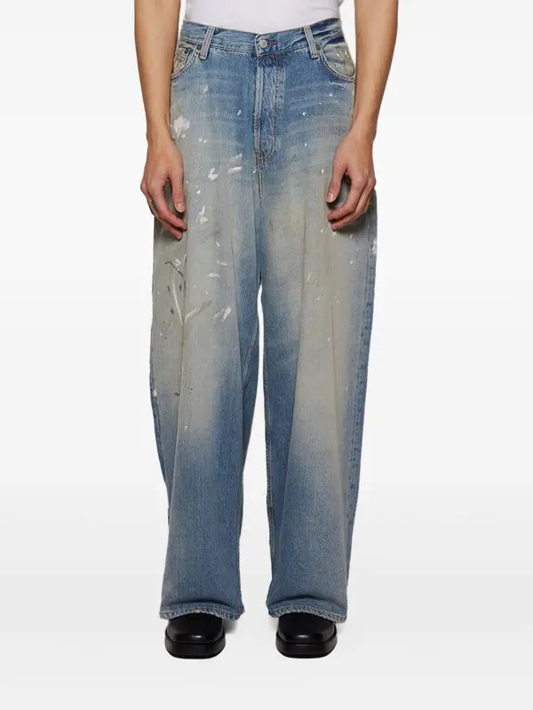 Acne Studios Paint Splatter Wide-leg Jeans