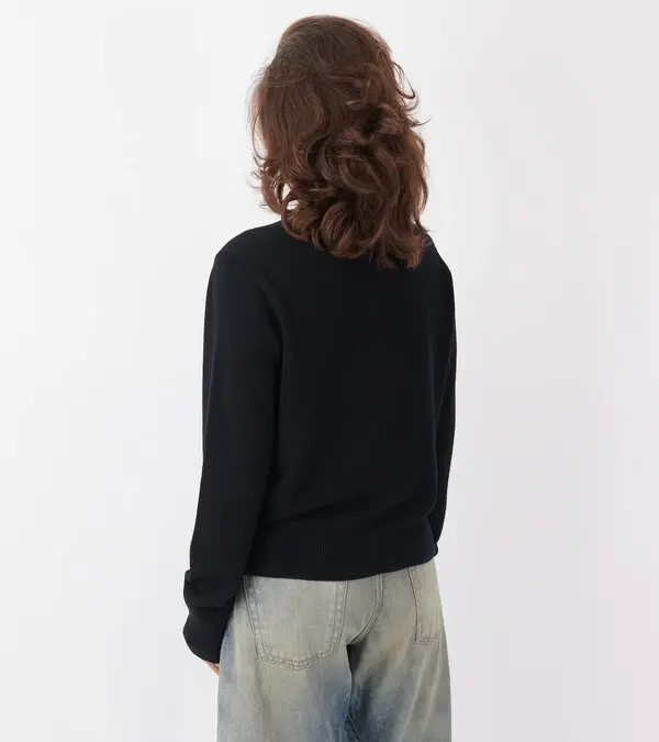 Acne Studios Long Sleeve Cardigan - Black