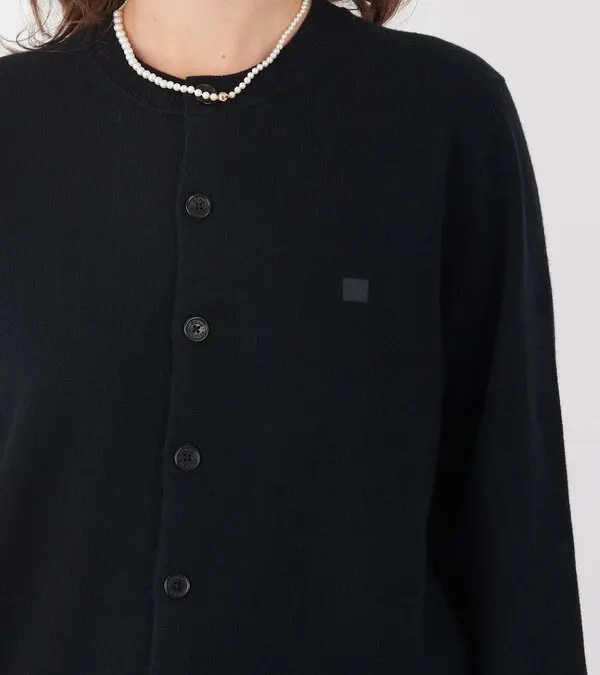 Acne Studios Long Sleeve Cardigan - Black