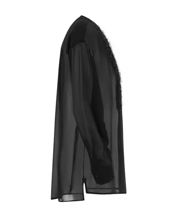 Fabiana Filippi Sheer Paneled Blouse With Embellished Neckline