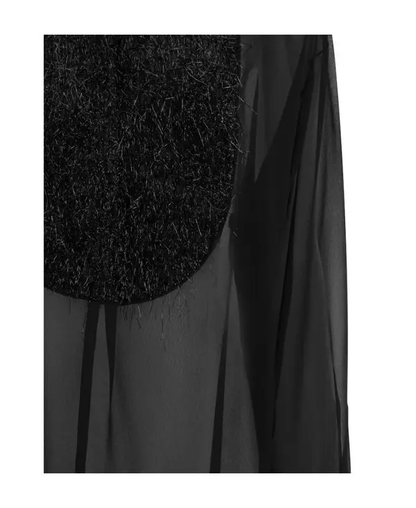 Fabiana Filippi Sheer Paneled Blouse With Embellished Neckline