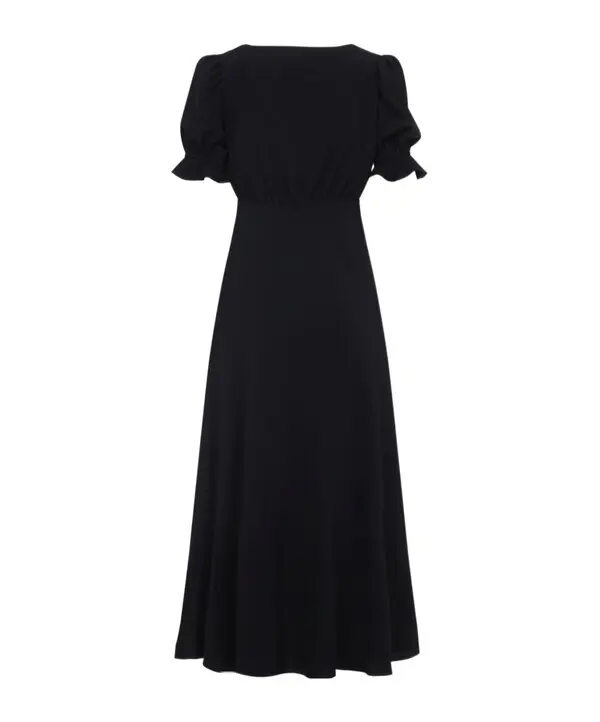 Chloé Ruffled Puff Sleeve Midi Dress