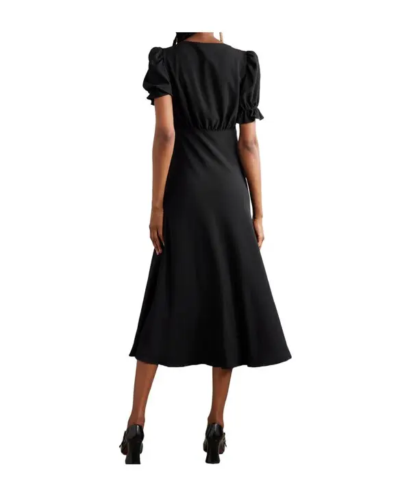 Chloé Ruffled Puff Sleeve Midi Dress