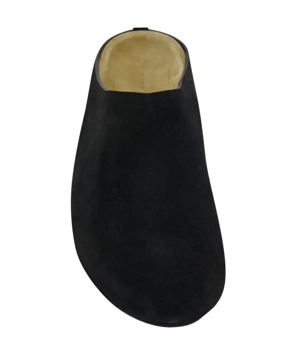 THE ROW Hugo Suede Slipper - Black