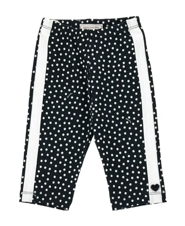 Monnalisa Polka-dot Printed Elasticated Waistband Leggings - Black