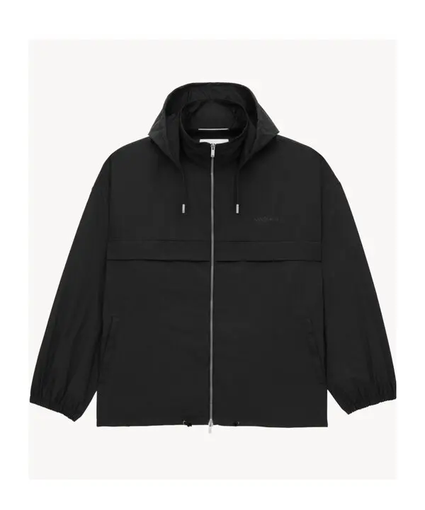 Saint Laurent Logo Embroidered Zip-up Jacket - Black