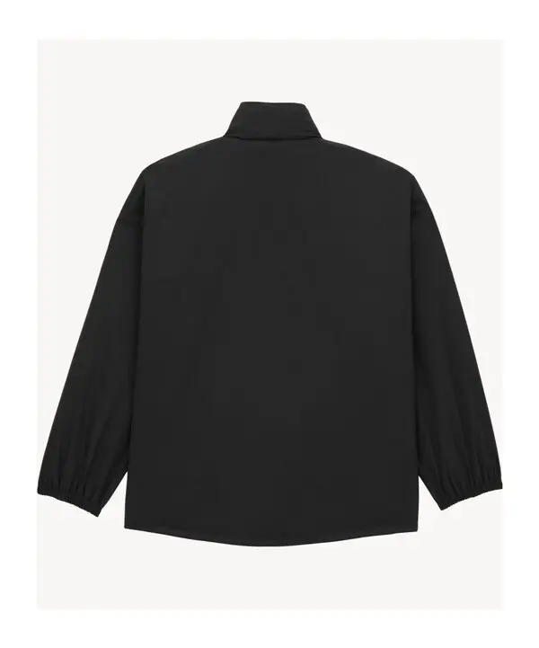 Saint Laurent Logo Embroidered Zip-up Jacket - Black