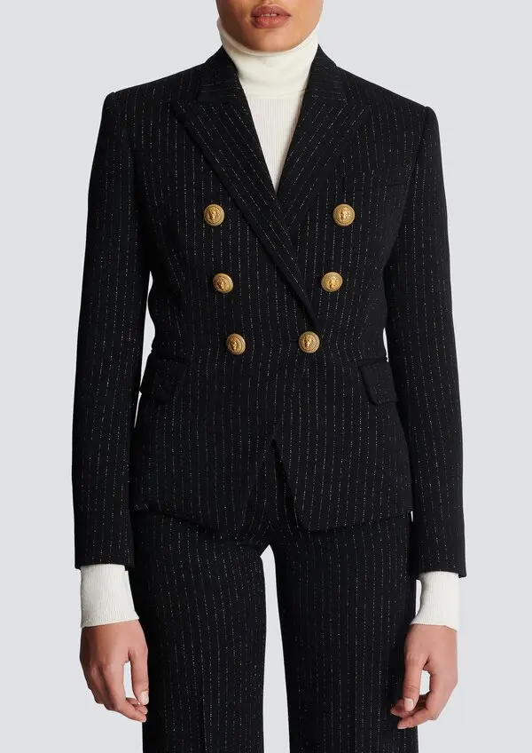 Balmain Classic 6-button Double-breasted Jacket - Black
