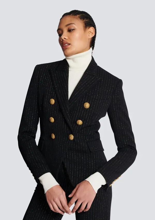Balmain Classic 6-button Double-breasted Jacket - Black