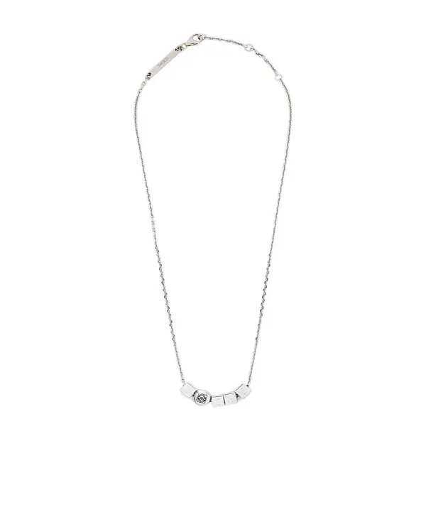 Loewe Sterling Pebble Cube Necklace - Silver
