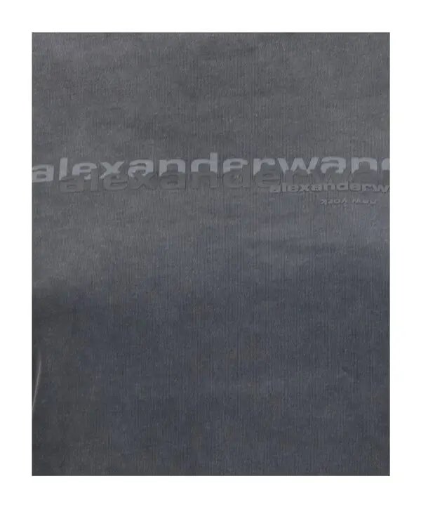 Alexander Wang Shrunken Logo T-shirt - Black
