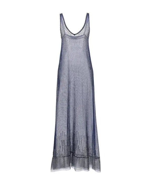 Rabanne Sheer Studded Maxi Dress