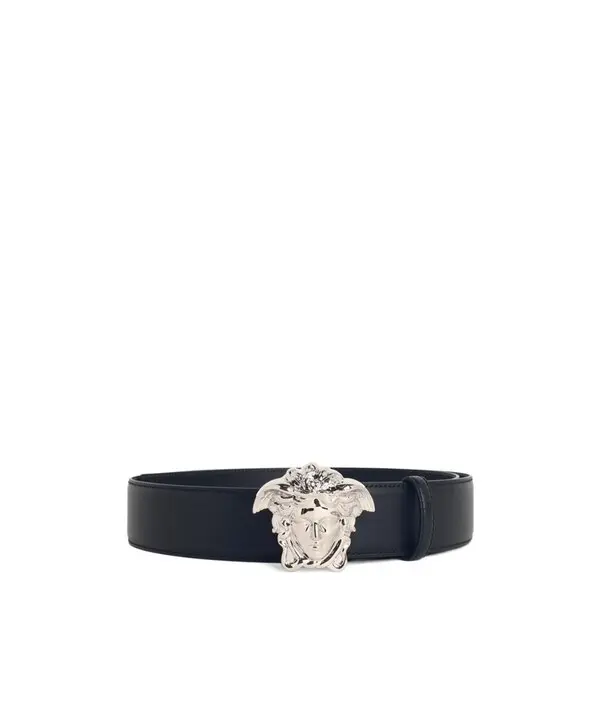 Versace Medusa Head Buckle Belt - Black