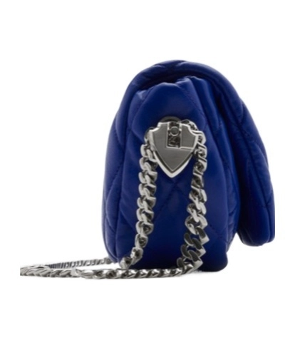 Burberry Shield Lock Quilted Shoulder Bag - Blue
