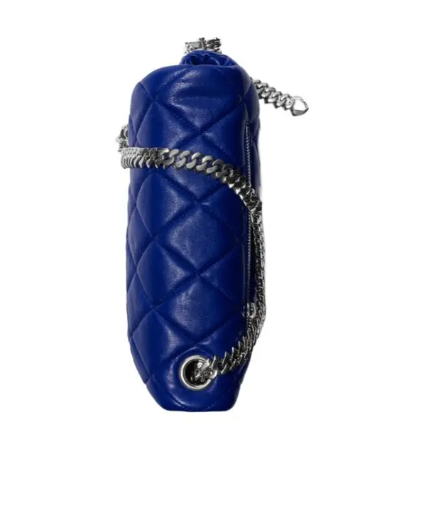 Burberry Shield Lock Quilted Shoulder Bag - Blue