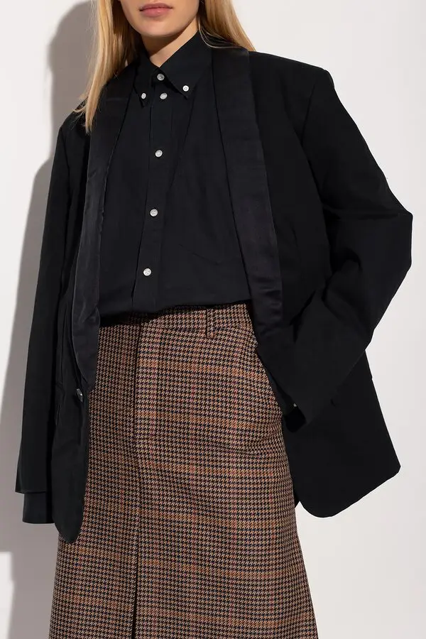 Balenciaga Single-breasted Blazer With Wrinkle Effect